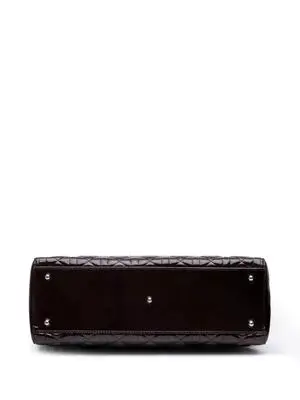 Dior Large Patent Cannage Lady Satchel