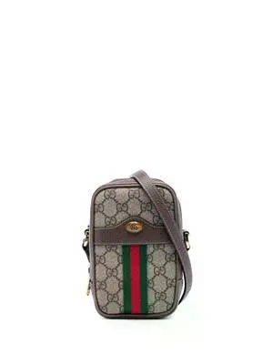 Gucci Ophidia Double Zip Crossbody Bag - Neutrals