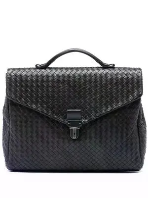 Bottega Veneta 2012-2026 Nappa Intrecciato Briefcase Business Bag - Black