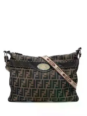 Fendi Zucca Canvas Selleria Crossbody Bag - Brown