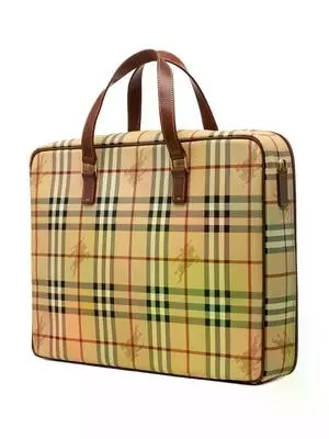 Burberry Haymarket Check Coated Canvas Business Bag
