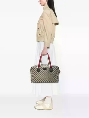 Gucci 2000-2015 Gg Canvas Web Travel Bag