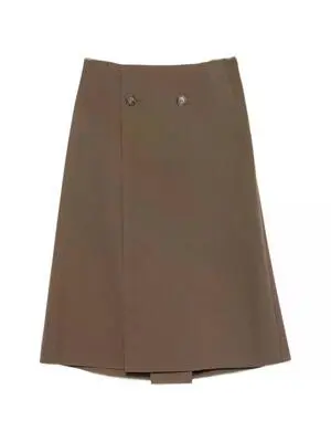 MAISON MARGIELA Double-breasted Wrap-style Midi Skirt
