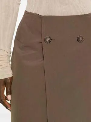 MAISON MARGIELA Double-breasted Wrap-style Midi Skirt