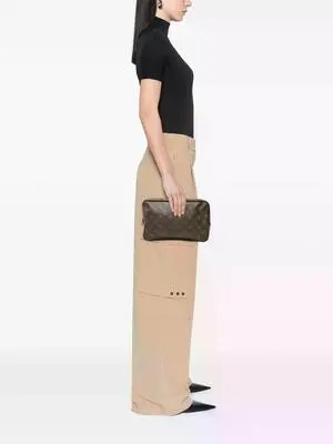 LOUIS VUITTON 1986 Monogram Trousse Toilette 28 Clutch Bag - Brown