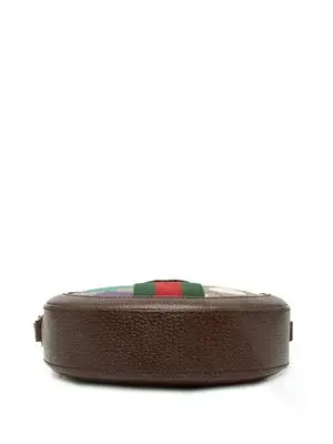 Gucci Ophidia Gg Supreme Web Graphic Print Round Crossbody Bag - Neutrals