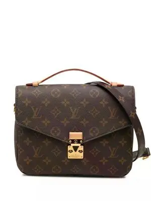 LOUIS VUITTON 2019 Monogram Pochette Metis Satchel - Brown