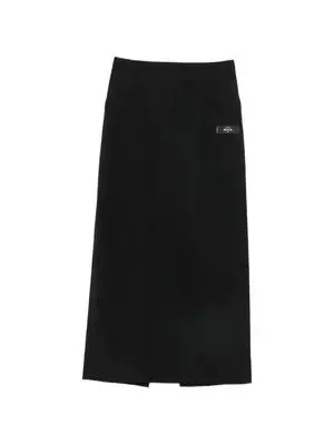 Mihara Yasuhiro Logo-patch Maxi Skirt - Black
