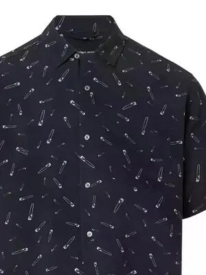 Iceberg Button-down Short-sleeve Printed Shirt
