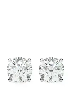 DIAMOND ESSENTIALS Diamond Solitaire Earrings - Silver
