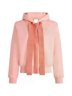 PATOU Zip-up Hoodie With Bow Detail - Pink