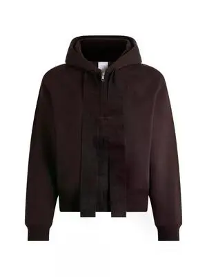 PATOU Zip-up Drawstring Hoodie - Brown