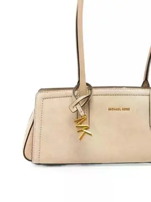 Michael Kors Laila Logo-plaque Shoulder Bag - Neutrals