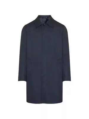 Brioni Concealed-front Coat - Blue