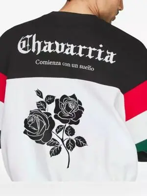 WILLY CHAVARRIA Logo-embroidered Colour-block Sweatshirt