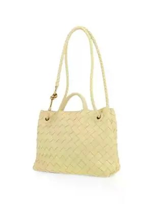 Bottega Veneta Andiamo Intrecciato Handbag - Neutrals