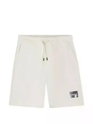 Hugo Darix Logo-patch Track Shorts - Neutrals