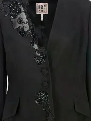 MONDRAIN Embellished Sequin Floral Tailoring Jacket