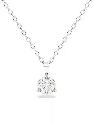 DIAMOND ESSENTIALS Diamond Solitaire Pendant Necklace - Silver