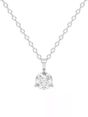 Diamond Essentials Diamond Solitaire Pendant Necklace - Silver