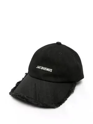 Jacquemus Frayed-edge Baseball Cap - Black