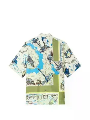 Paul Smith London Scarf Print Shirt - Neutrals