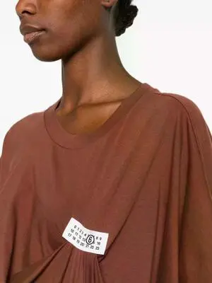 MAISON MARGIELA Draped Logo Midi Dress