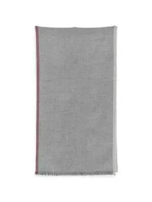 Brunello Cucinelli Herringbone-weave Frayed Scarf