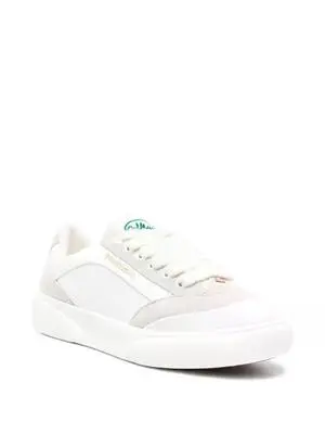 Casablanca Suede Panelled Logo-embroidered Sneakers - White