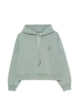 MARANT ETOILE Salmy Embroidered Drawstring Hoodie - Green