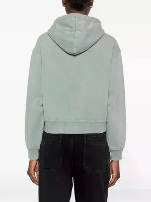MARANT ETOILE Salmy Embroidered Drawstring Hoodie - Green
