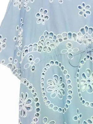 MC2 SAINT BARTH Broderie-anglaise Drawstring-waist Kaftan