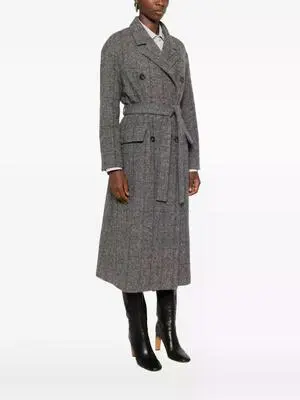 Brunello Cucinelli Checked Double-breasted Coat