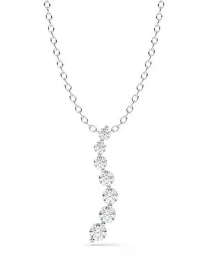 DIAMOND ESSENTIALS White Gold Diamond Necklace - Silver