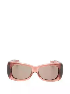 Saint Laurent Howl Rectangle-frame Sunglasses - Brown