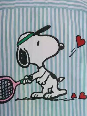 MC2 SAINT BARTH Brigitte Tennis Lover Snoopy Striped Shirt
