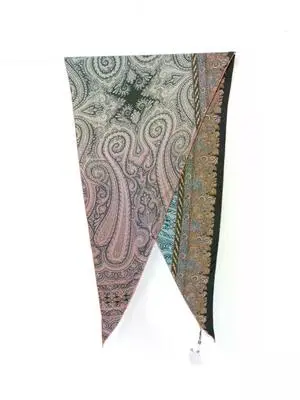 PIERRE-LOUIS MASCIA Paisley-print Triangular Scarf