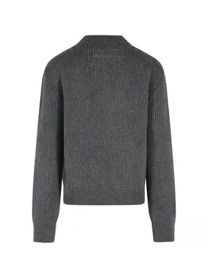 Marni Ribbed Knit V-neck Sweater