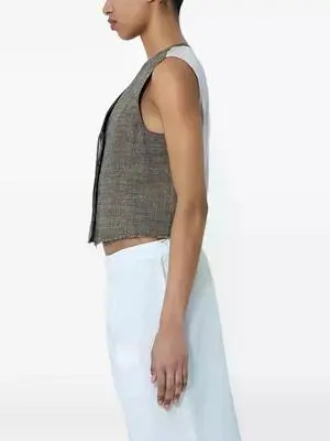 Our Legacy Raw-hem V-neck Waistcoat