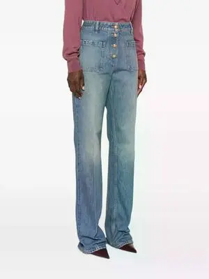 Valentino Garavani Button-up Patch-pocket Jeans