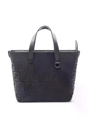Fendi Ff Logo Tote Bag - Black