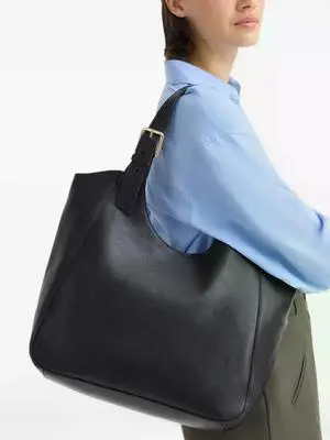 Furla Dora Tote Bag With Buckle Detail - Black