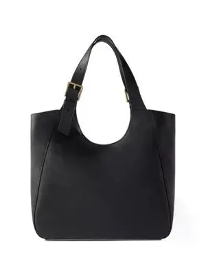 Furla Dora Tote Bag With Buckle Detail - Black