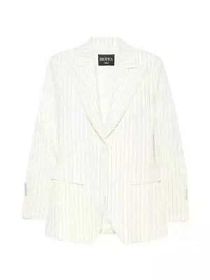 DONDUP Pinstripe Peak Lapel Blazer - Neutrals