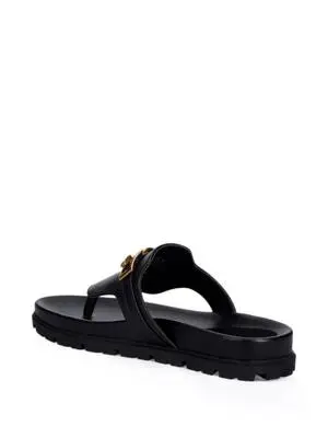Guess Logo-plaque Leather Flip-flops