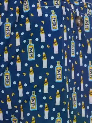 MC2 SAINT BARTH Lighting Bottle-print Drawstring Swim Shorts