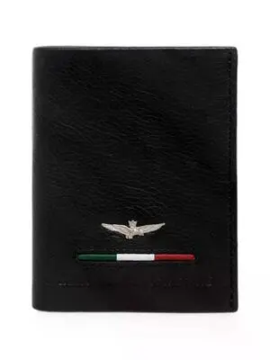 AERONAUTICA MILITARE Logo-plaque Bifold Wallet - Black