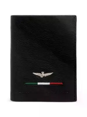 AERONAUTICA MILITARE Logo-plaque Bifold Wallet - Black