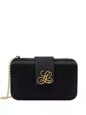 Luisa Spagnoli Small Logo-plaque Clutch Bag - Black