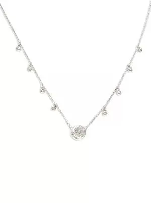Guess Aurora Crystal-embellished Charm Necklace - Silver